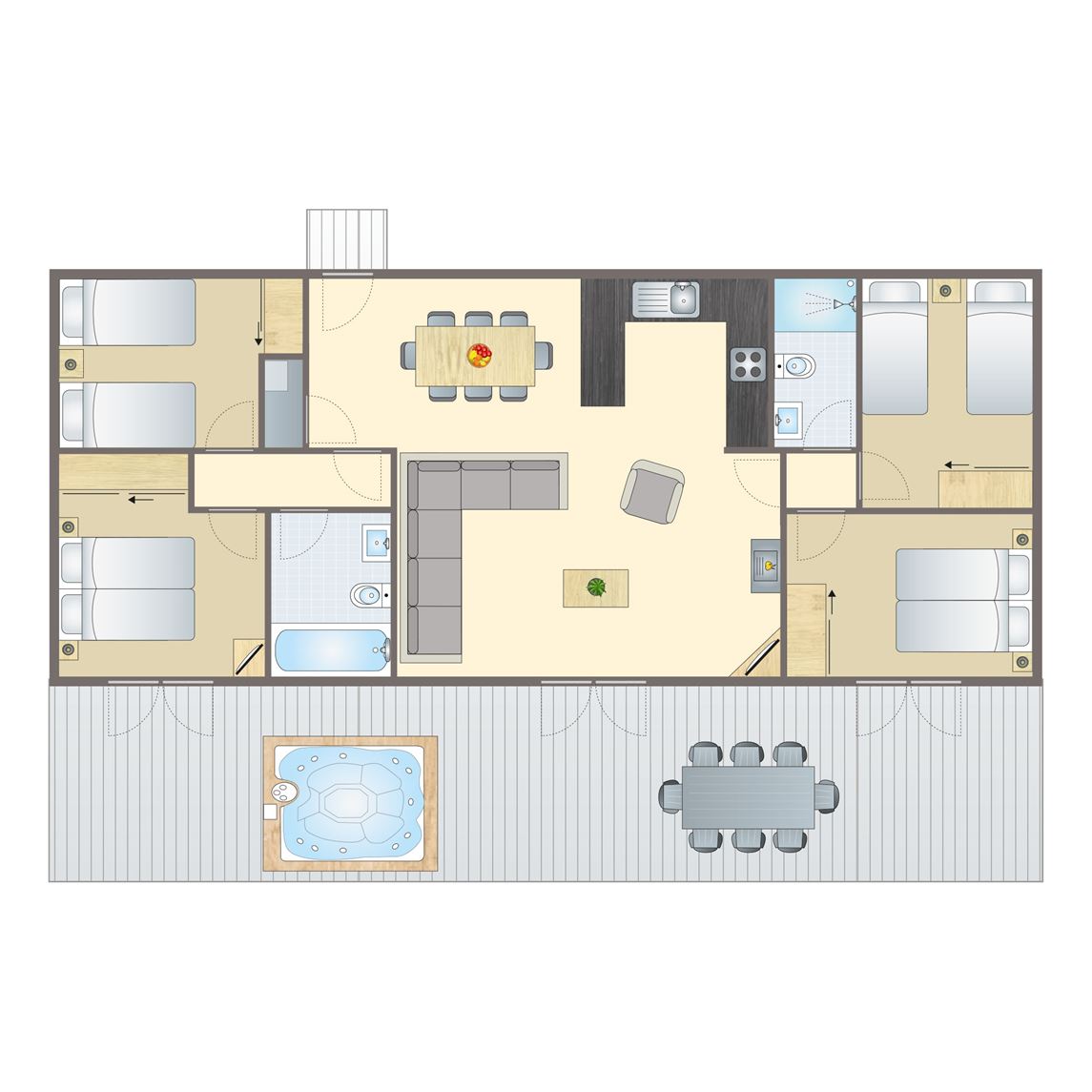 8-10 person lodge - Lancaster Lodge 8C1 on Marwell Resort