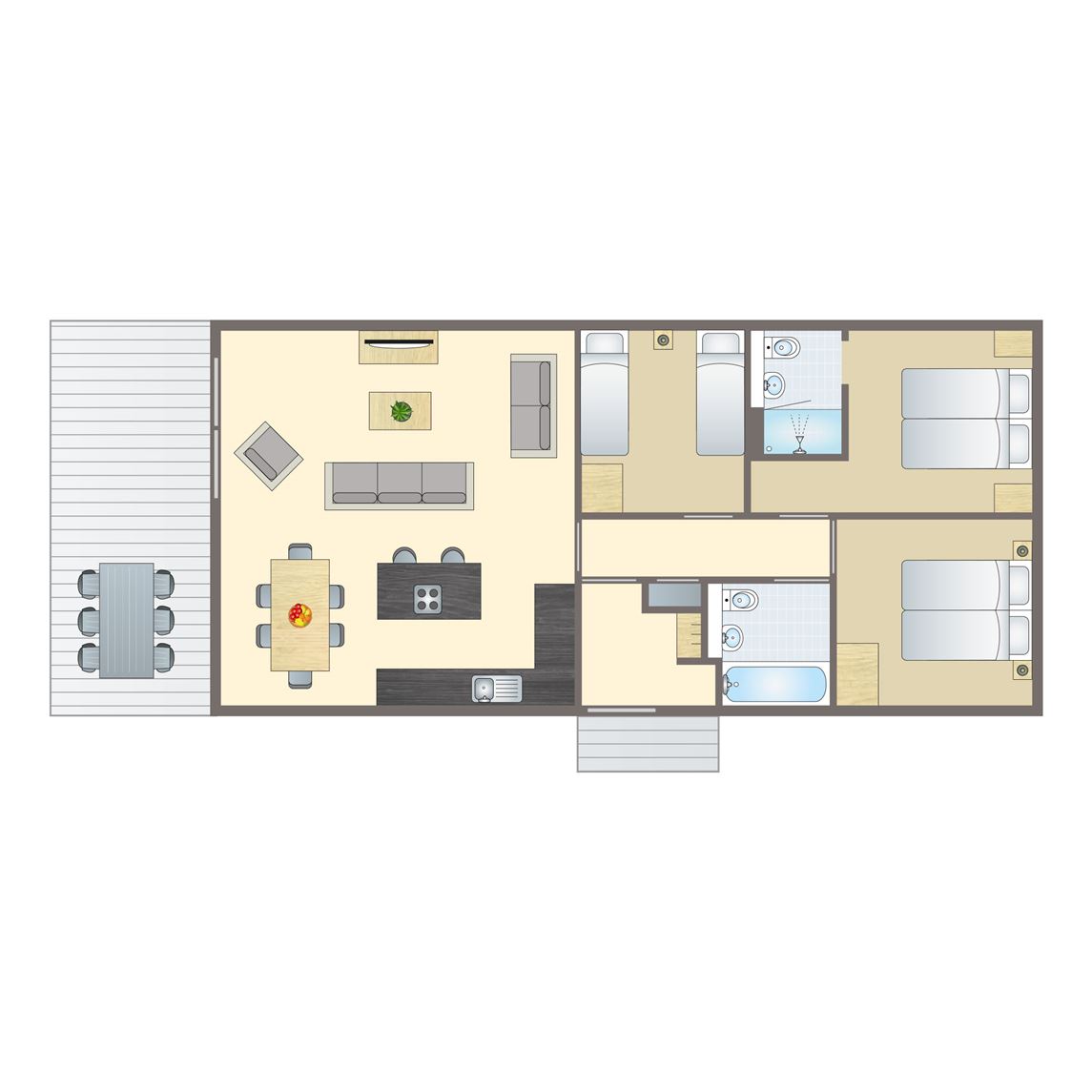 6-person lodge - The Nassington (Pet) 6C1P on Rockingham Forest